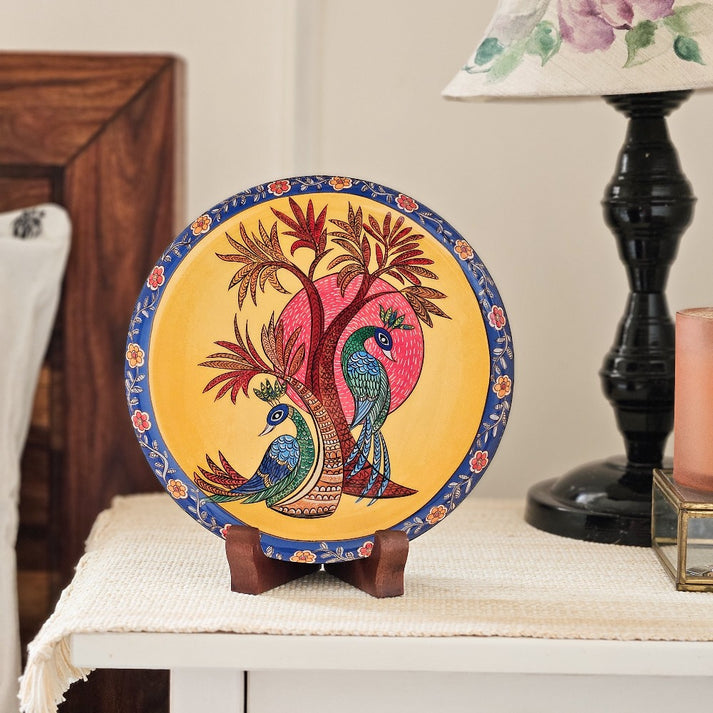 Adorn Your Walls with Gondh Single Wall Plate | Handcrafted Indian Art ...