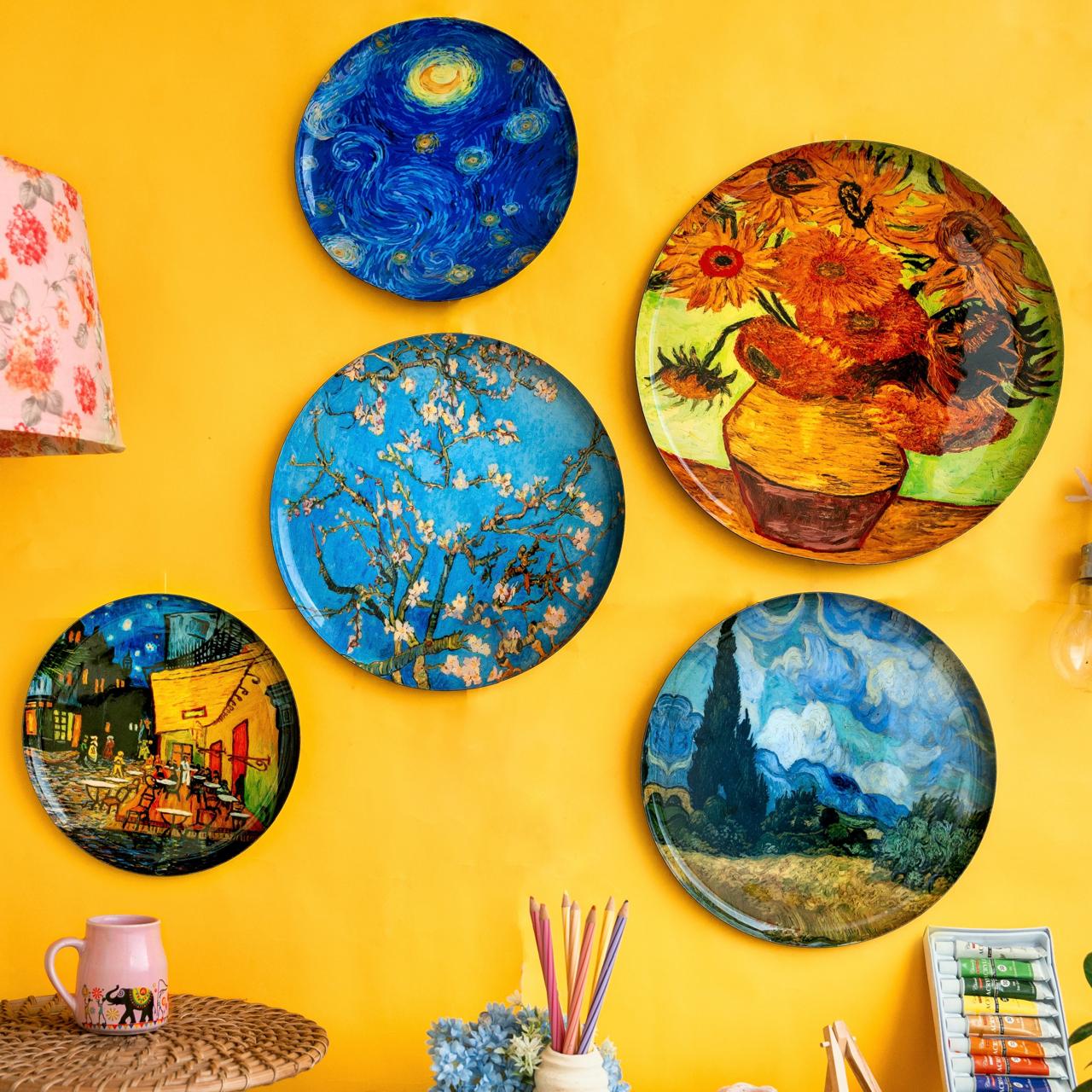 RITUALISTIC Van Gogh Wall Plates- Set of 5| Wall Arts for Home ...